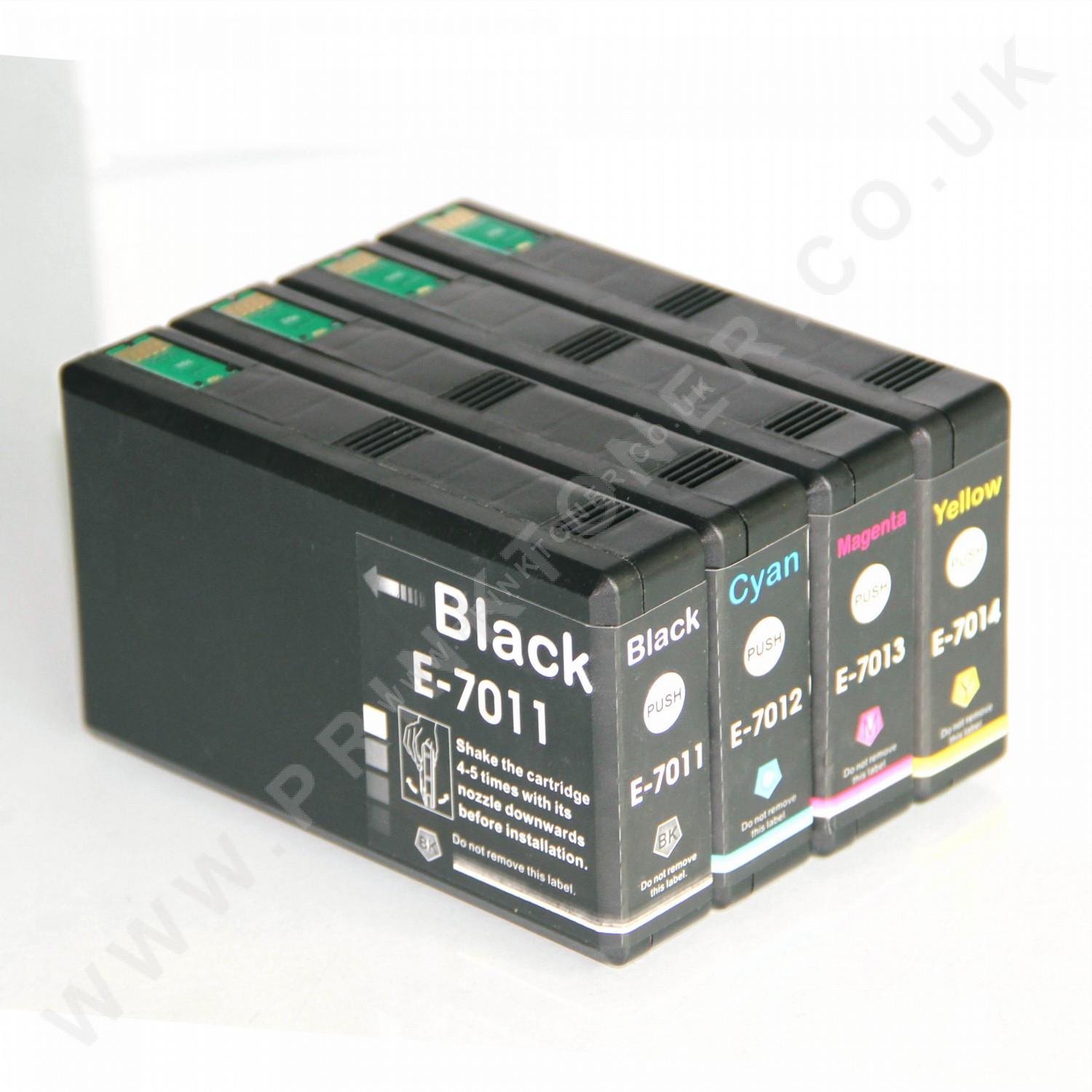 Compatible Epson T701 (T7011-4) Ink Cartridges Full Set - Prinktoner Ltd