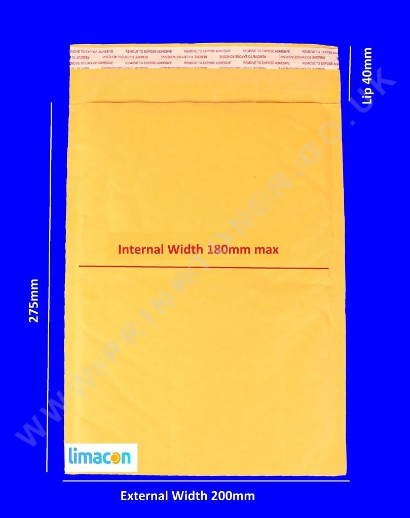 200 Padded Envelopes 200 x 275mm Bubble Mailer - Prinktoner Ltd