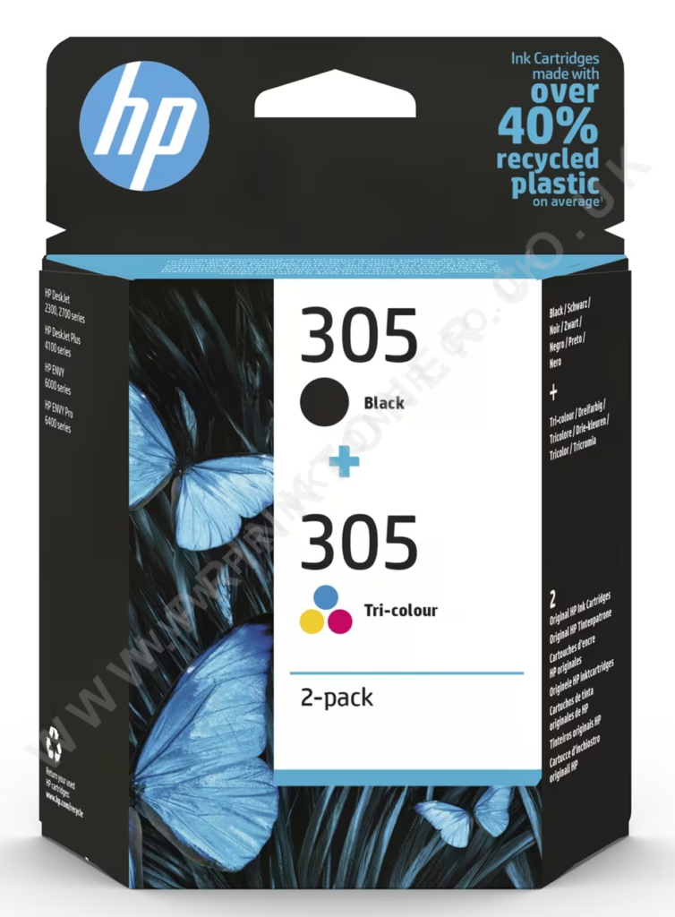 HP 305 Black and Tri-Colour Ink Cartridges Original - Prinktoner Ltd