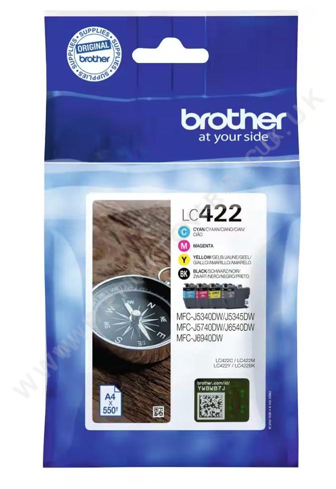 Brother LC422 VAL Original Ink Cartridges (All 4) - Prinktoner Ltd