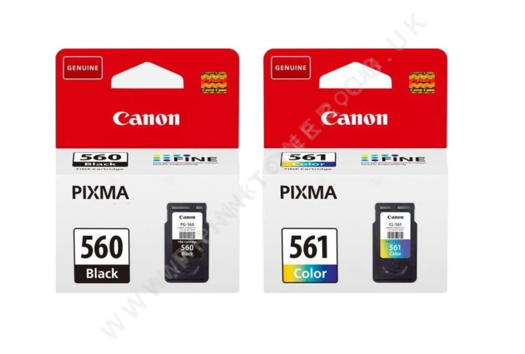Canon PG-560 CL-561 Black & Colour Ink Cartridges - Prinktoner Ltd