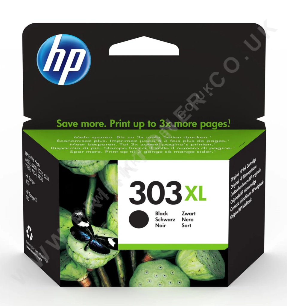 HP 303XL Black Ink Cartridge Original T6N04AE - Prinktoner Ltd