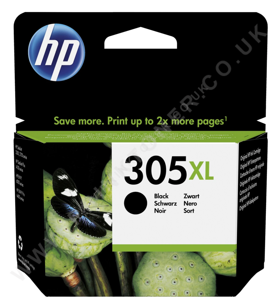 HP 305XL Black Ink Cartridge Original - Prinktoner Ltd