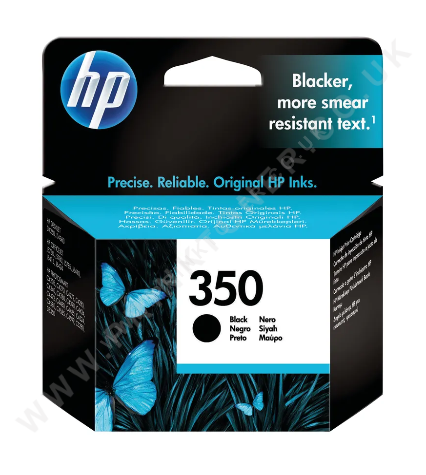 HP 350 Black Ink Cartridge Original - Prinktoner Ltd