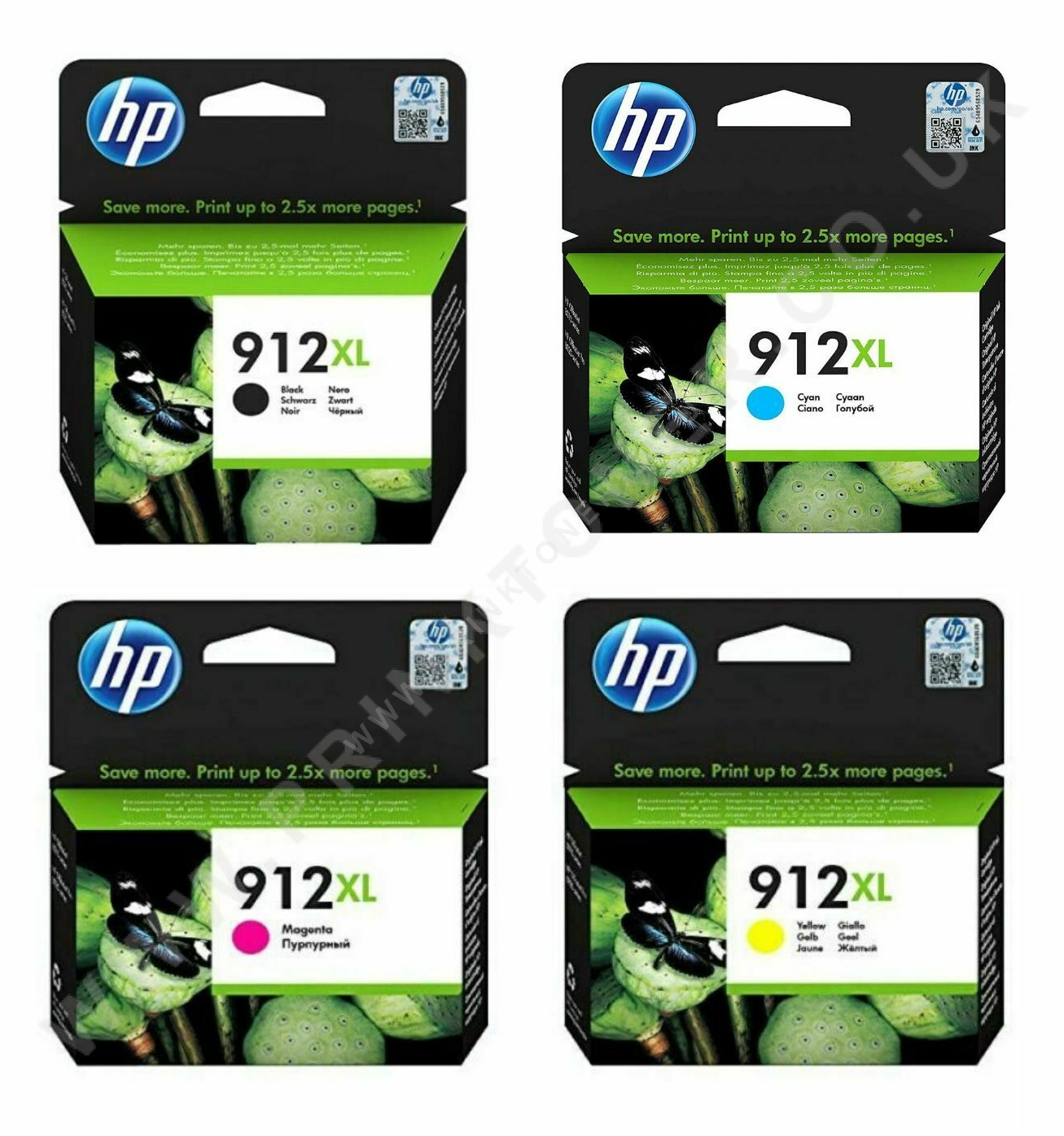 HP 912XL BCMY Ink Cartridges Original - Prinktoner Ltd