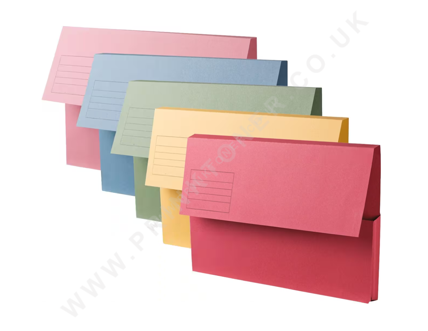 Document Wallet Folio Manila Foolscap Assorted Pack of 50 - Prinktoner Ltd