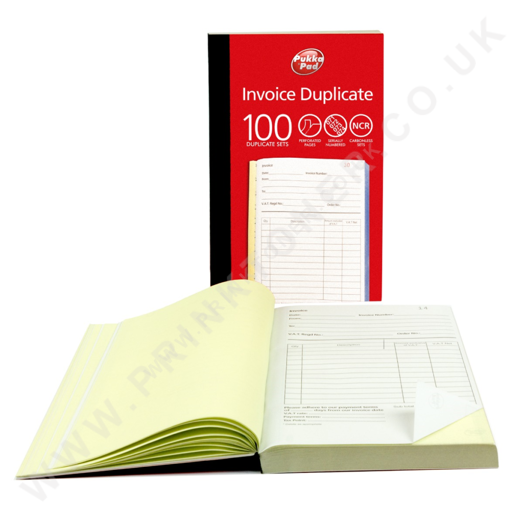 Pukka Pad NCR Invoice Duplicate Book 210 x 130mm pack of 5 - Prinktoner Ltd