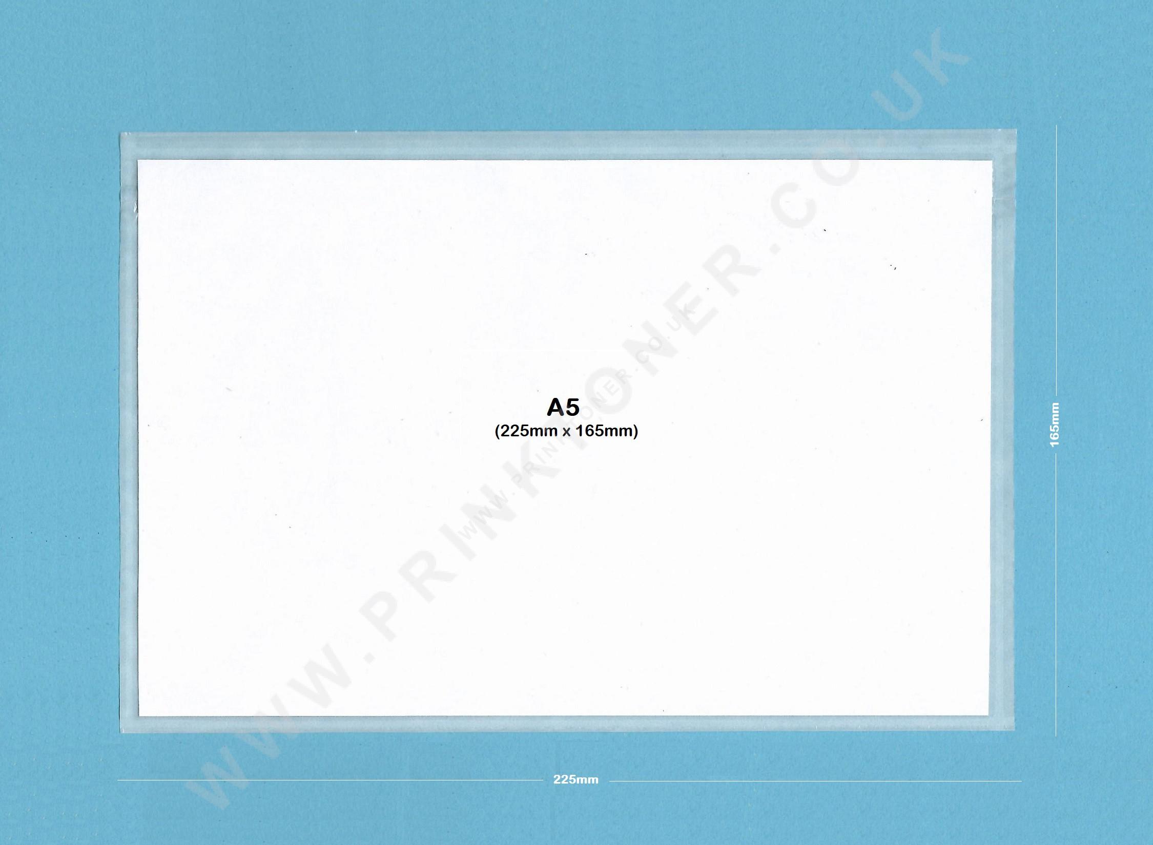 A5 Document Enclosed Wallets Plain Pack of 100 – (225mm x 165mm ...