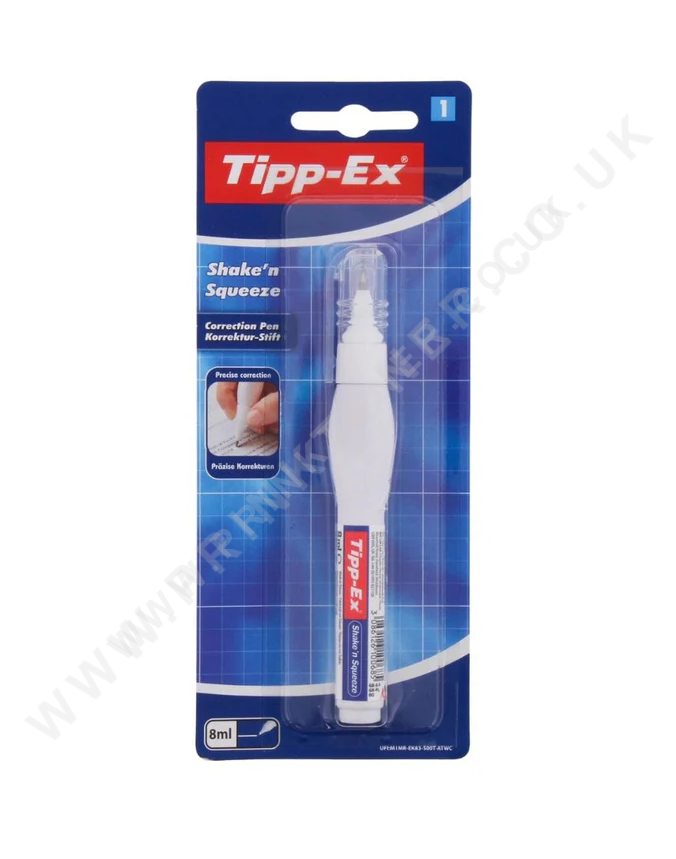 Tipp-Ex Correction Pen Shake'n Squeeze 8ml - Prinktoner Ltd