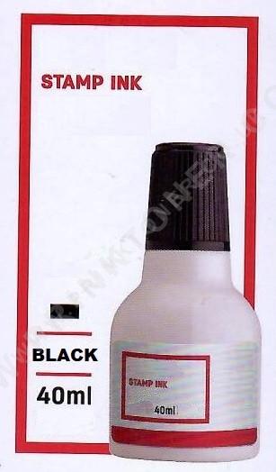 Stamp Ink Black 40ml bottle - Prinktoner Ltd