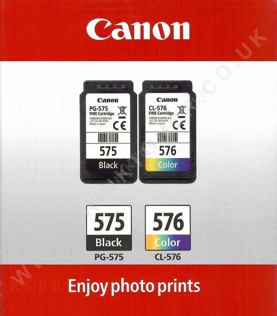 Canon PG-575/CL-576 Black & Colour Ink Cartridges Original - Prinktoner Ltd