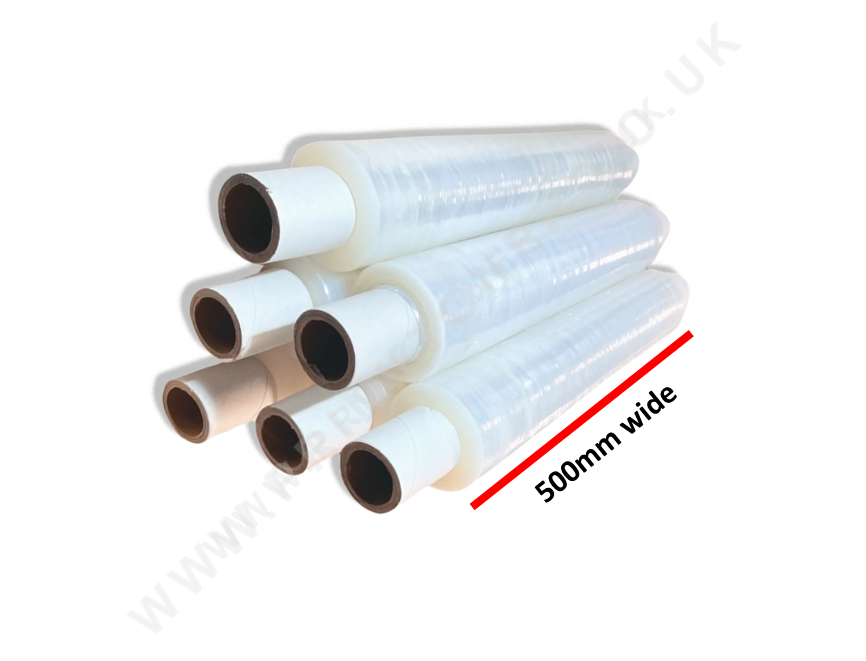 6 Rolls Clear Pallet Wrap Stretch Film 500mm x 300m 17 Mic - Prinktoner Ltd
