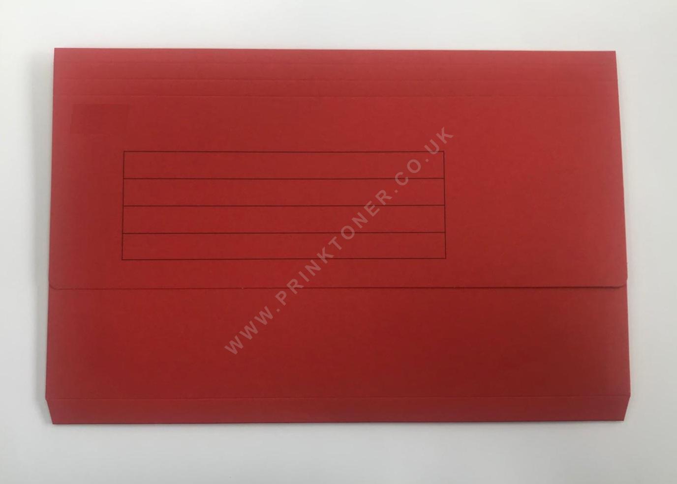 Document Wallet Red Half Flap Pack of 50 - Prinktoner Ltd
