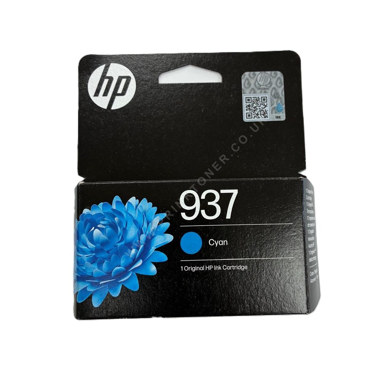 HP 937 Cyan Original Ink Cartridge - Prinktoner Ltd