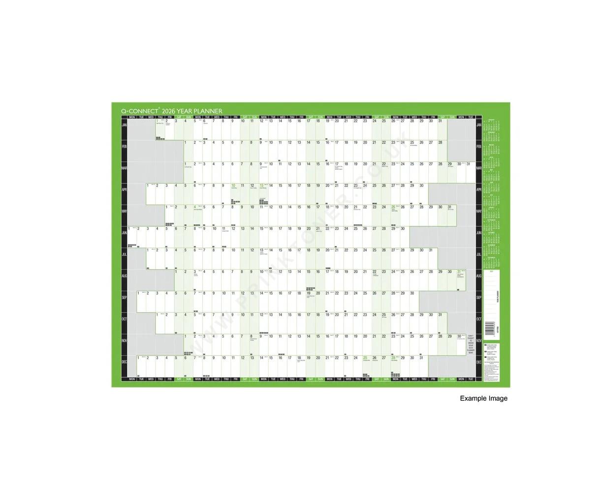 Wall Year Planner Unmounted 2026 - Prinktoner Ltd